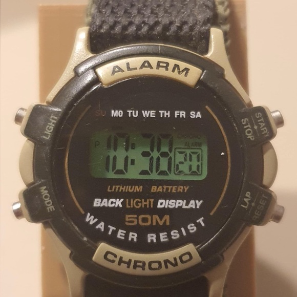 Accessories | 120 Blacktan Nylon Velcro Digital Alarm Chronograph ...